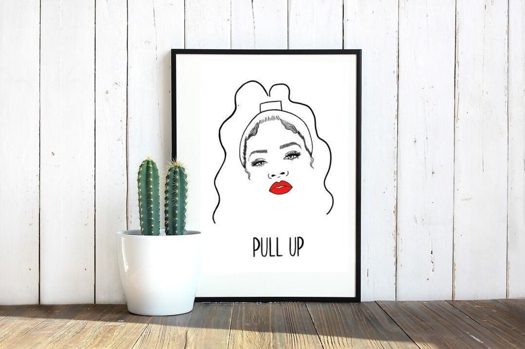 Rihanna Pull up Poster Print - Etsy