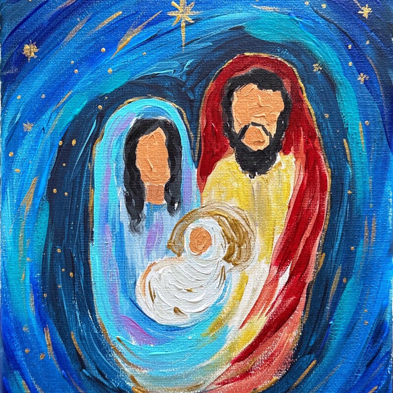 Nativity Painting - Etsy