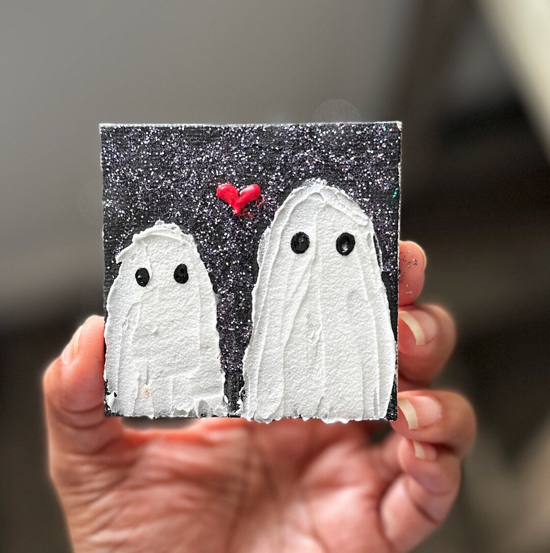 Original Painting Ghost Family Portrait Fridge Magnet - Etsy