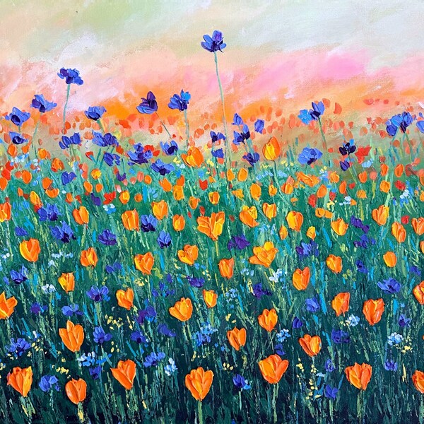 Acrylic Poppies - Etsy