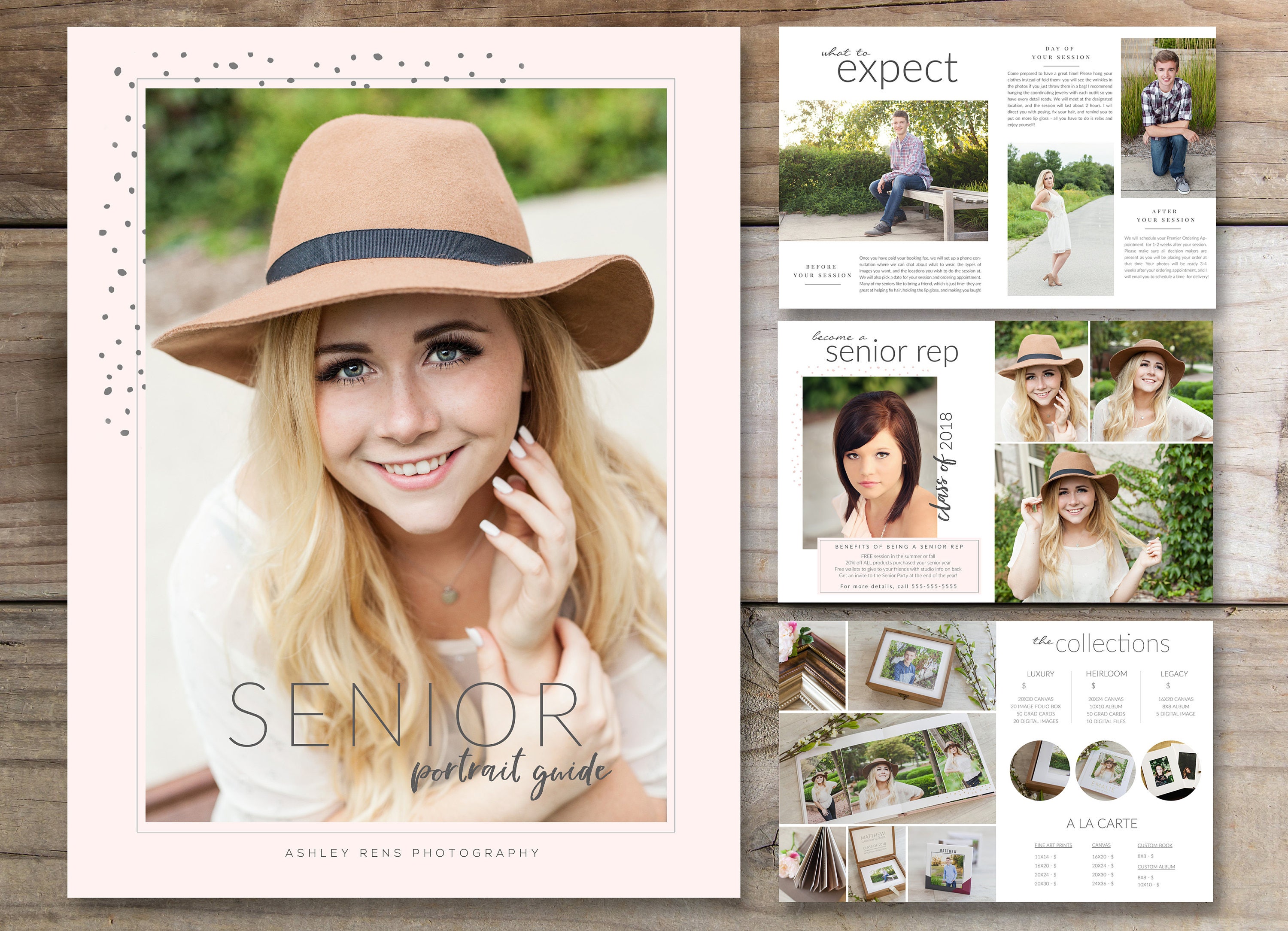 Senior Magazine Template. Senior Portrait Guide. Magazine Template for ...