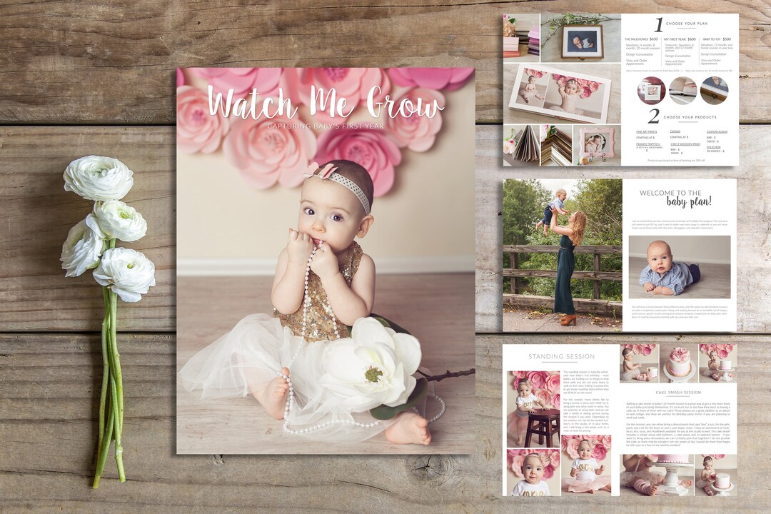Baby Plan Magazine Template for Photographers. Baby and Family ...