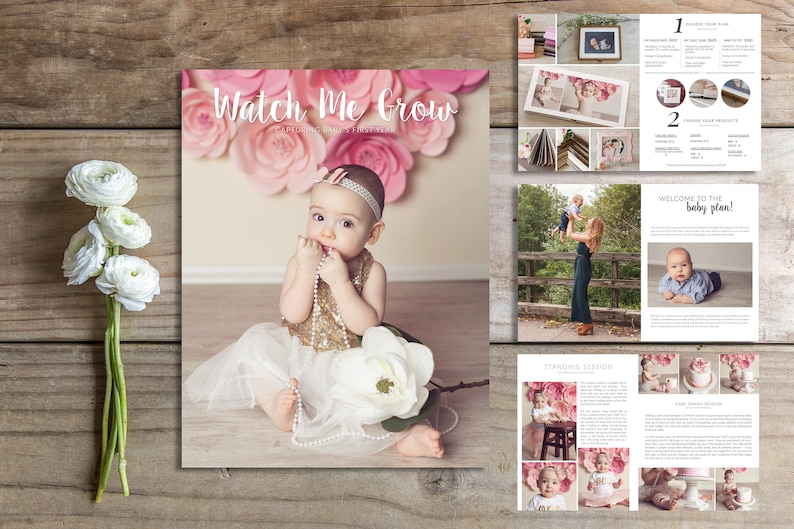 Baby Plan Magazine Template for Photographers. Baby and Family ...