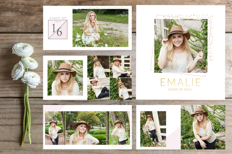 Senior Album Template. Senior Book. Photography Template. Graduation ...