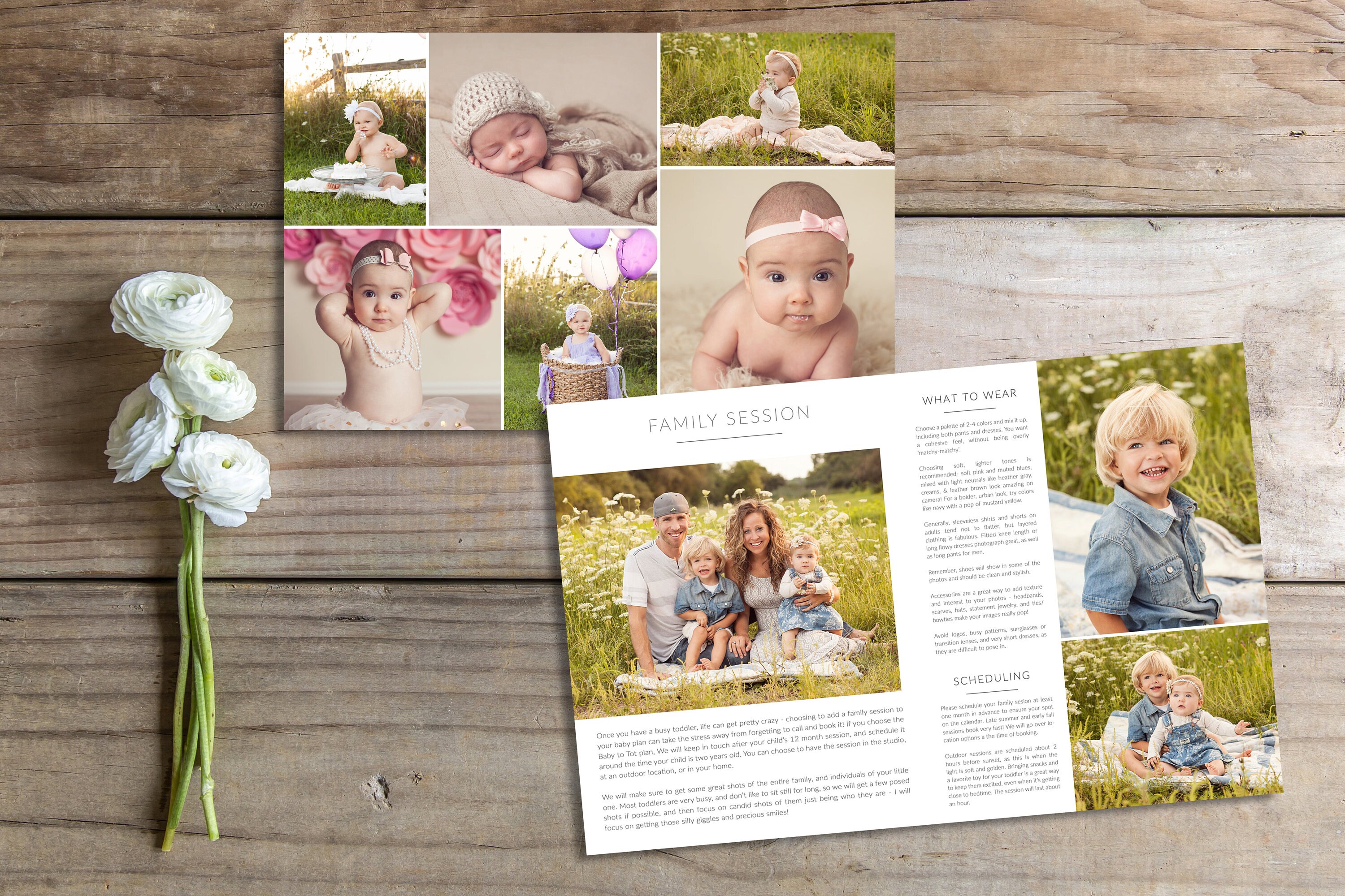 Baby Plan Magazine Template for Photographers. Baby and Family ...