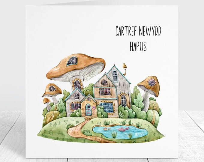 Personalised Welsh Cartref Newydd Greeting Card, Welsh Housewarming ...