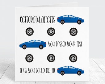 Congrats on Passing Your Driving Test Card, New Driver Congrats Card ...