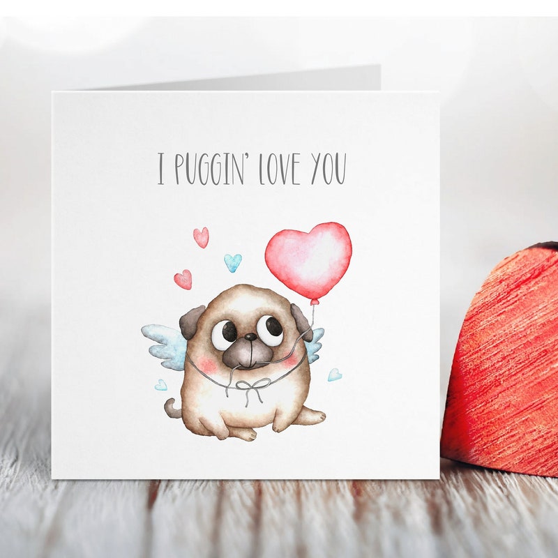 Pug Card - Etsy