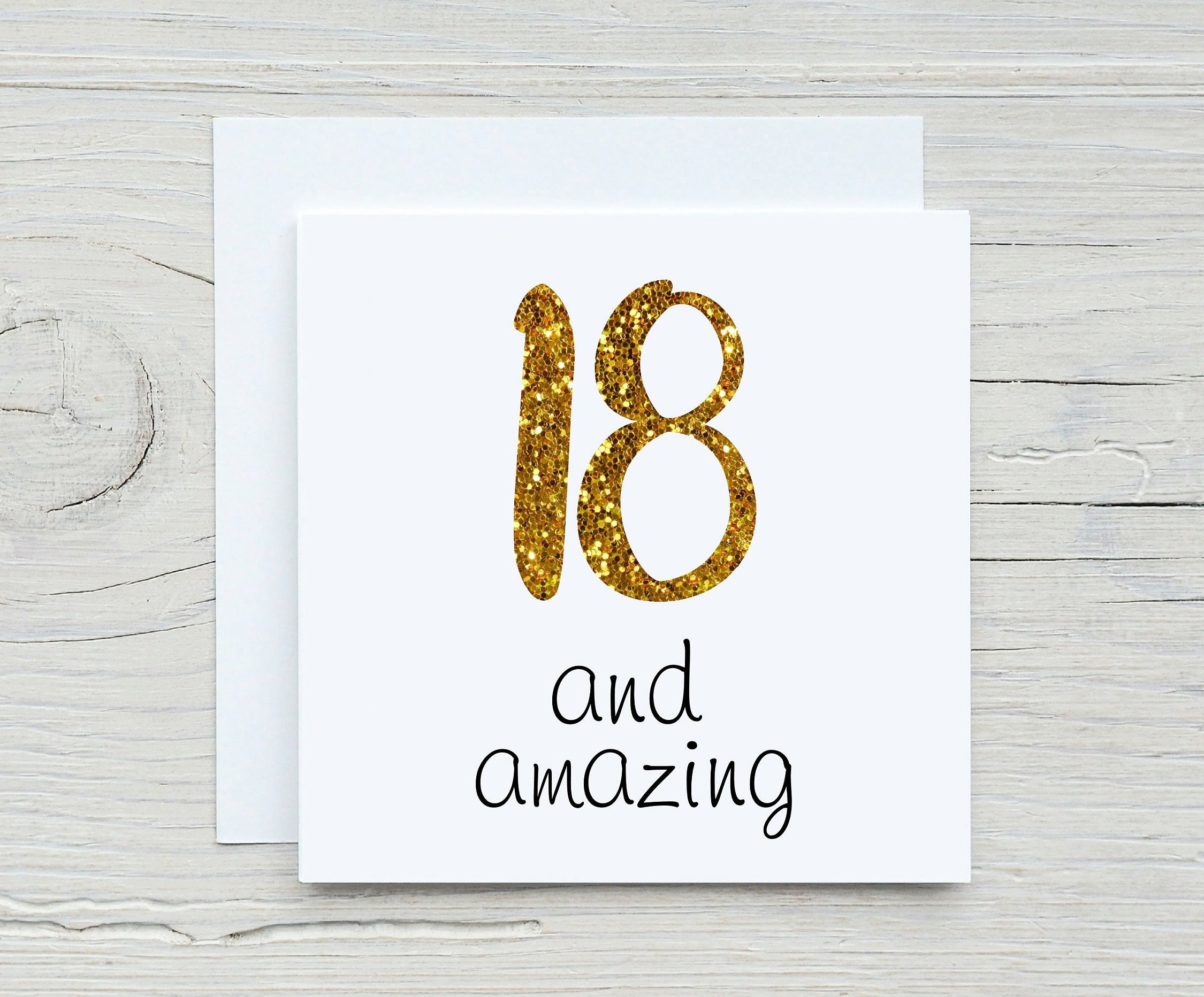 18th Birthday Card Eighteen and Amazing Birthday Card for - Etsy