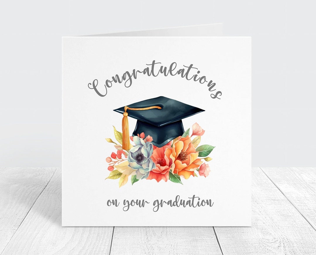 Floral Graduation Card, Congratulations on Your Graduation, for ...
