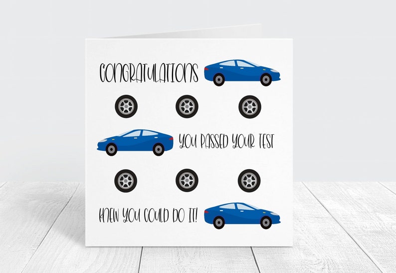 New Driver Congratulations Card Congratulations on Passing - Etsy