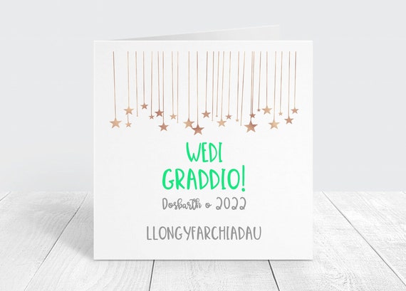 Welsh Graduation Card Congratulations on Your Graduation | Etsy
