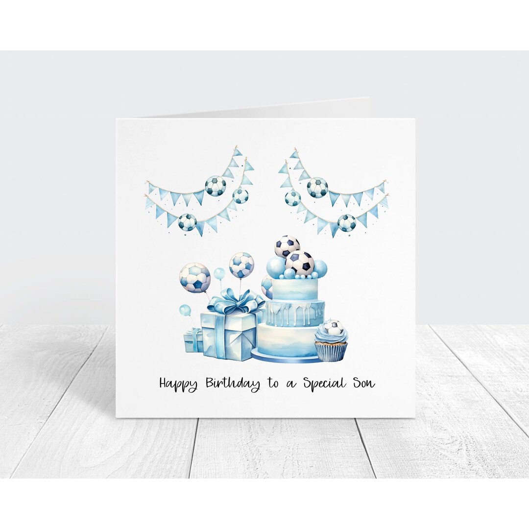 Son Birthday Card, Happy Birthday to A Special Son, Football Theme, for ...