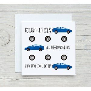 Driving Test Card, Congratulations You Passed Card for Teens, Learner ...