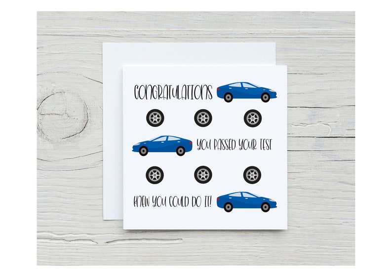 New Driver Congratulations Card Congratulations on Passing - Etsy