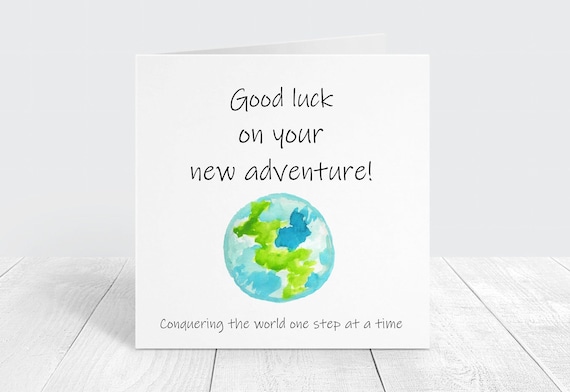 Good Luck Card Good Luck on Your New Adventure Card - Etsy