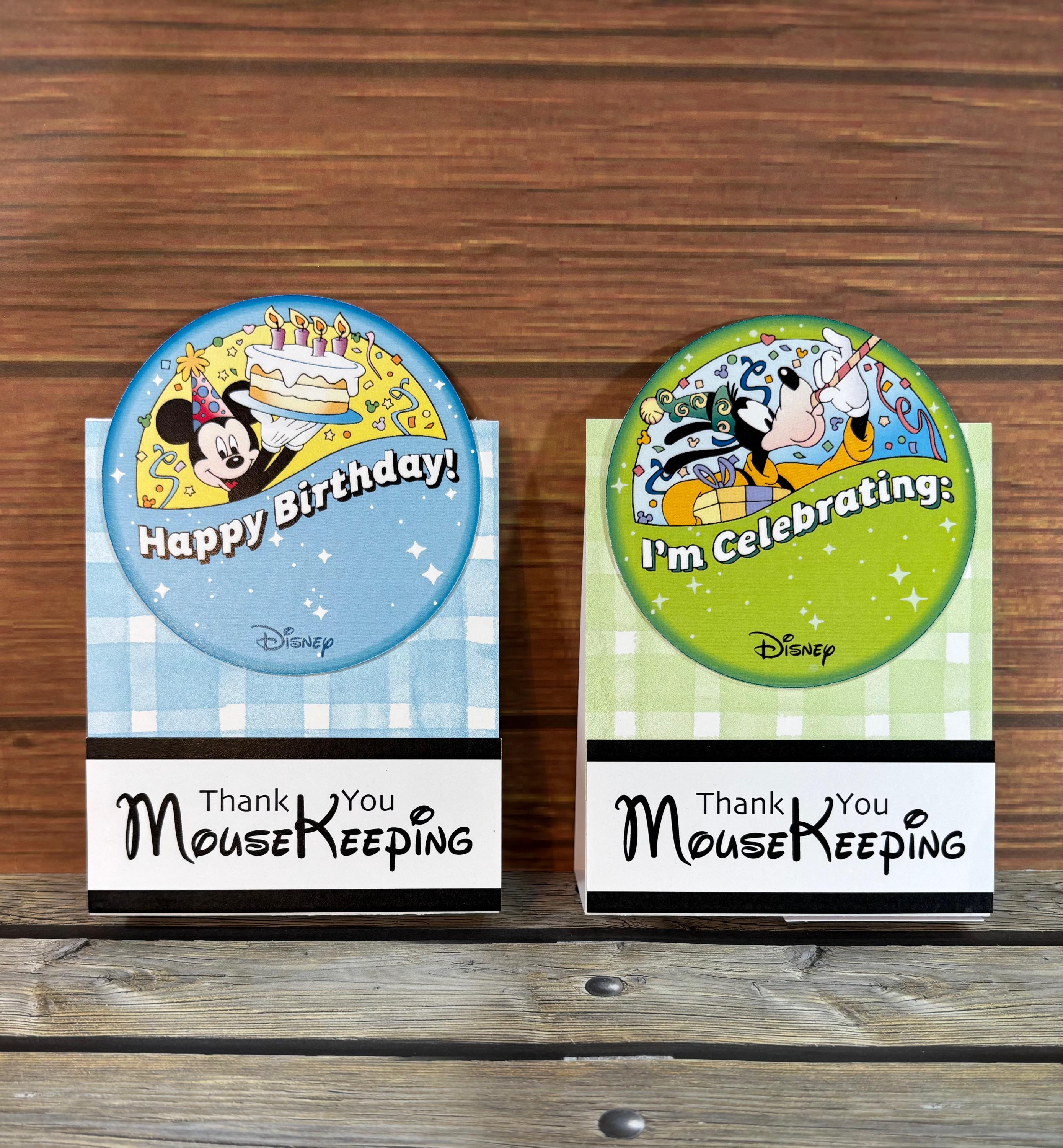 One Disney Celebration Button Style Mousekeeping Tent Style Tip Holder ...