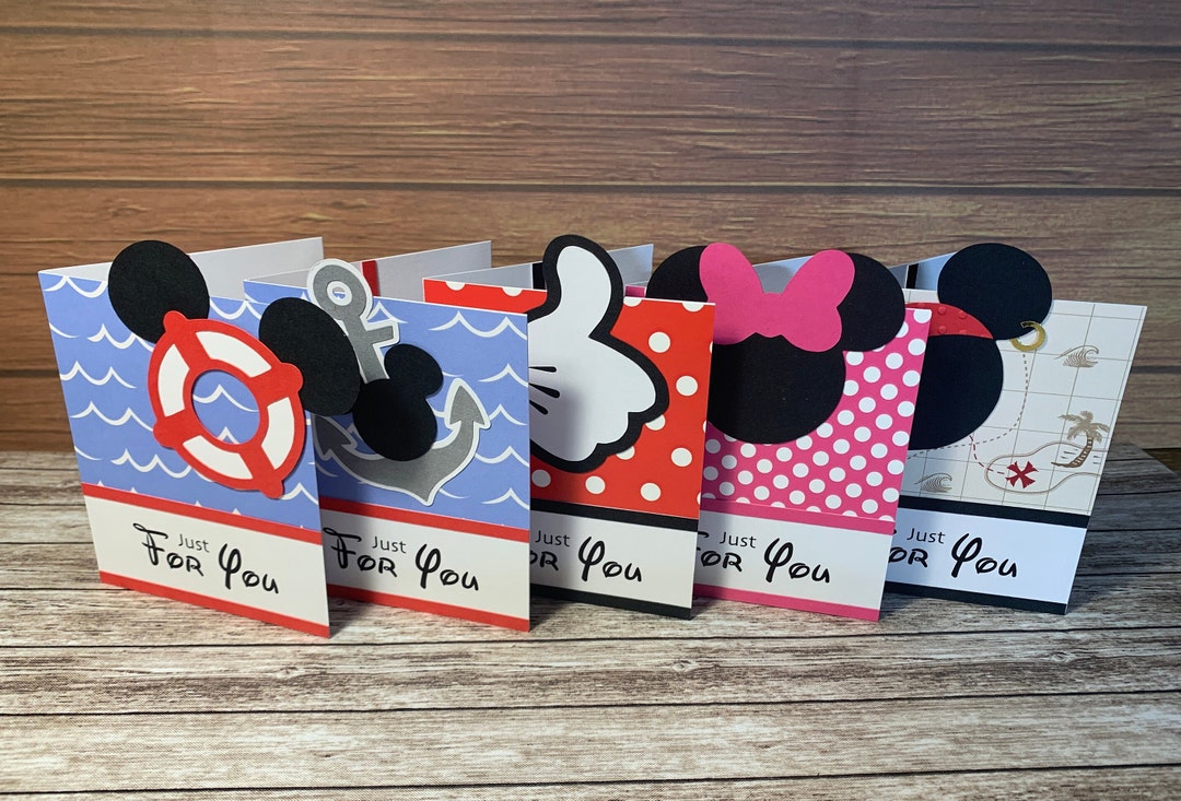 One Disney Theme Greeting Card Style Tip or Gift Card Holder for Your ...