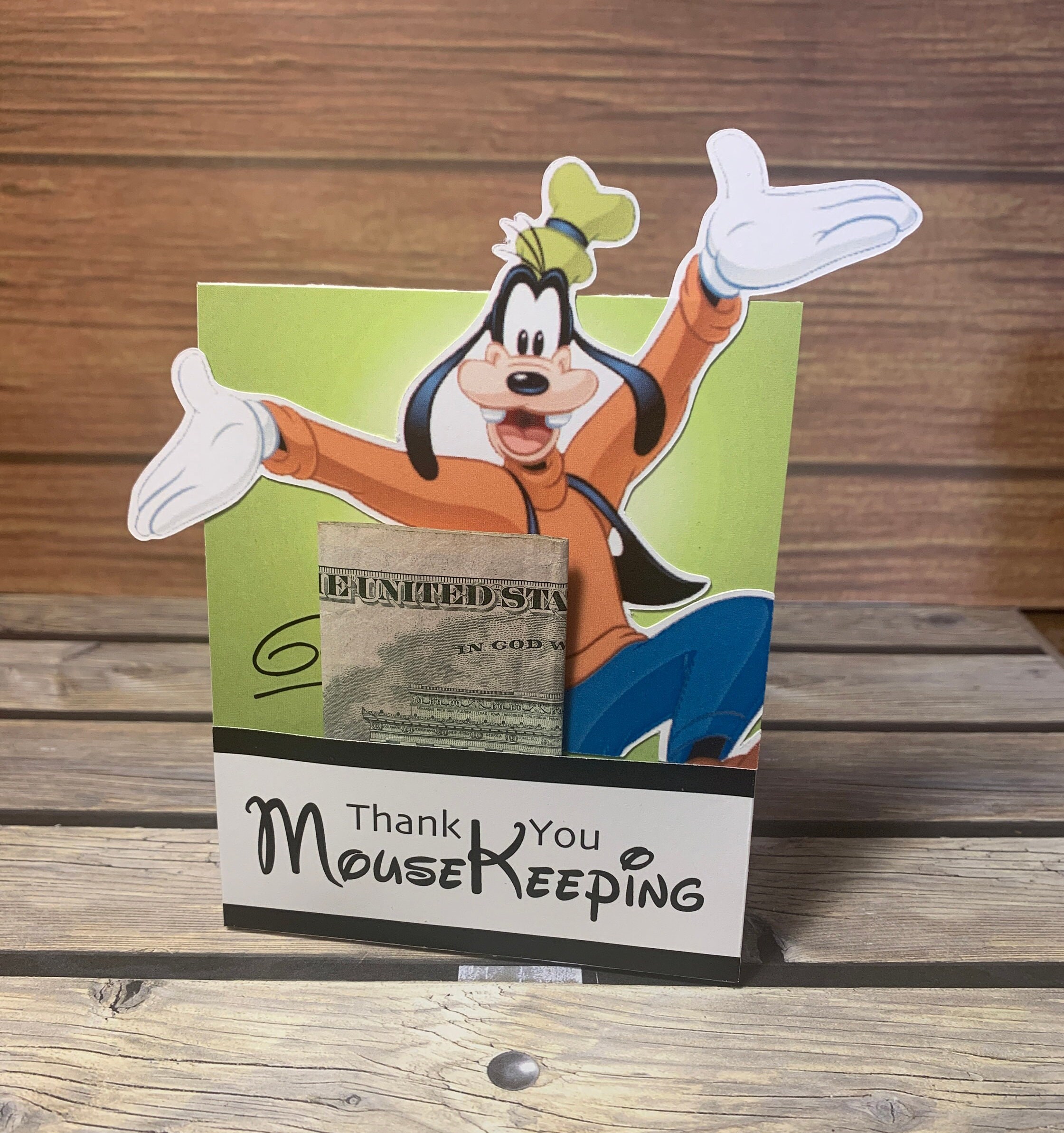 Pluto Goofy or Donald Disney Mousekeeping Tip Holder Card for - Etsy