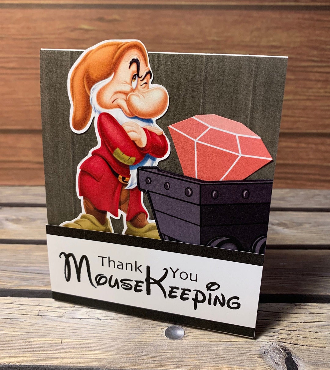 One Grumpy the Dwarf Disney Mousekeeping Tip Holder for Disney Resort ...