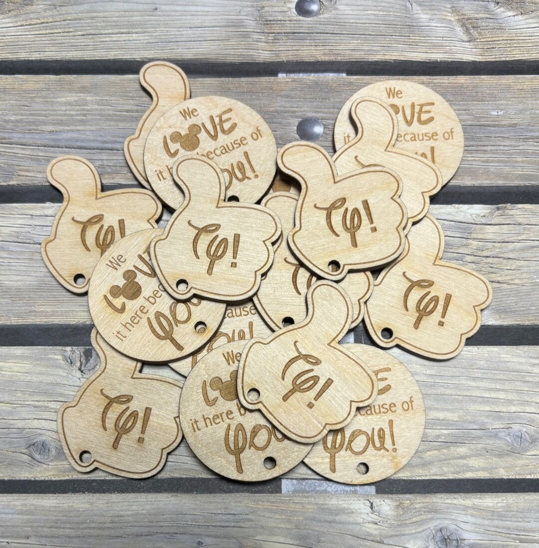 5 Wooden Appreciation Tokens for Disney Cast Members and Mousekeeping ...