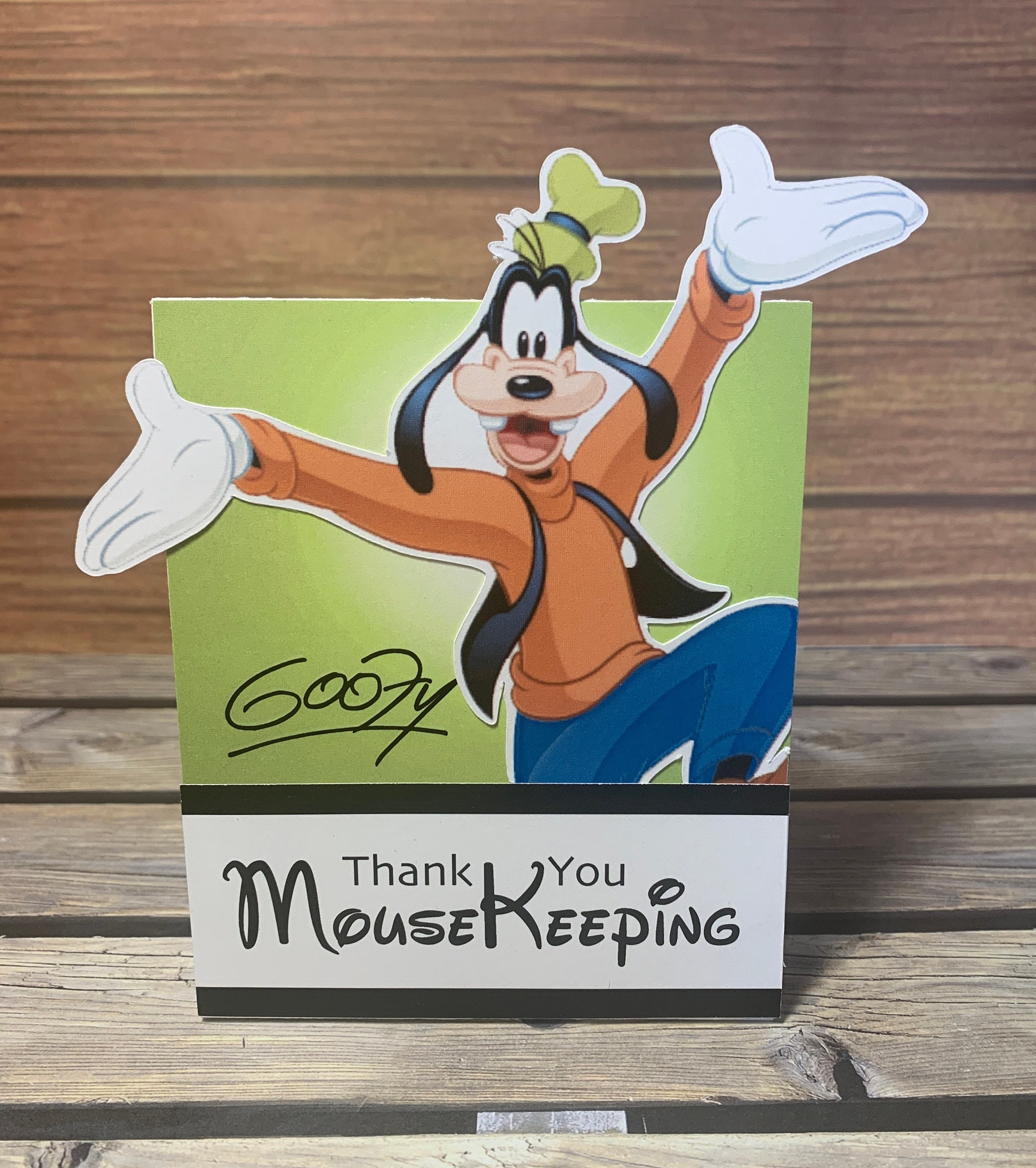 Pluto Goofy or Donald Disney Mousekeeping Tip Holder Card for - Etsy