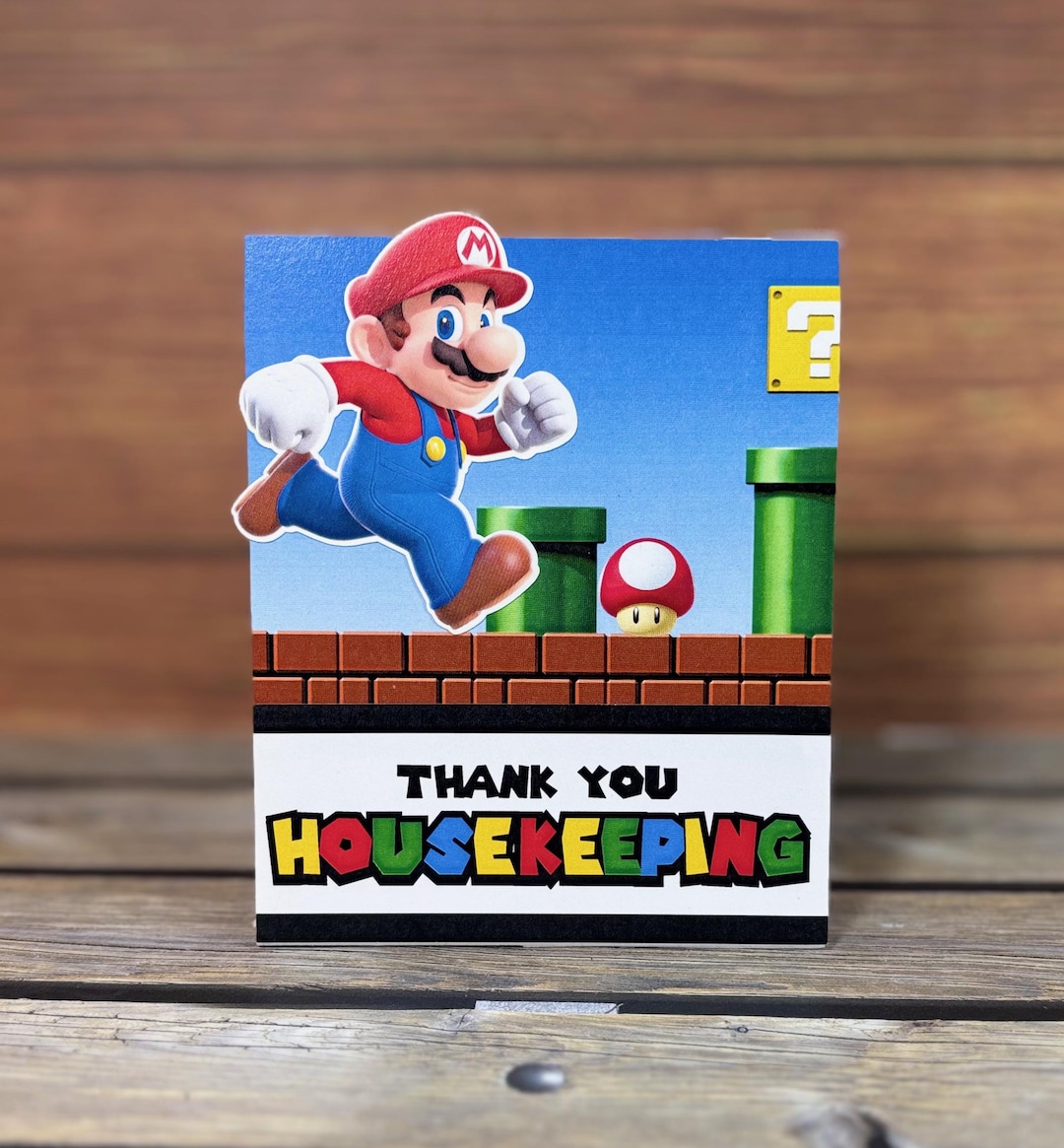 One Super Mario Themed Housekeeping Tent Style Tip Holder for Universal ...