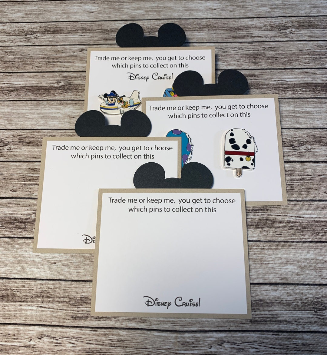 A Set of Four Trading Pin Holder Cards for Fish Extender Pin Trading on ...