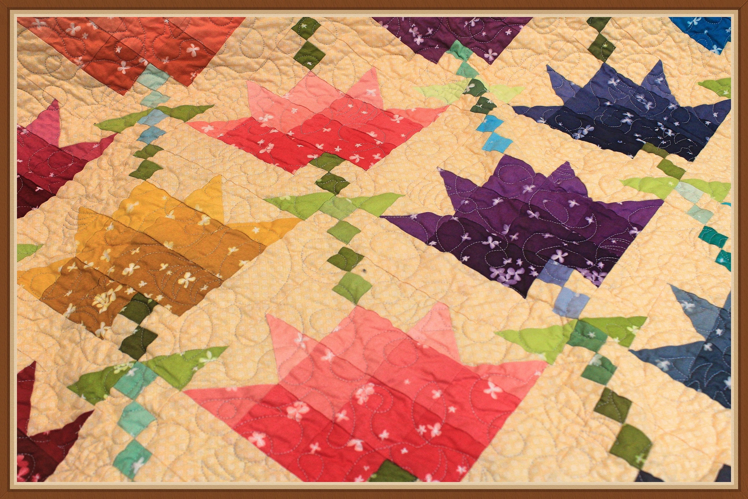 Ombre Flower Bouquet Quilt - Etsy
