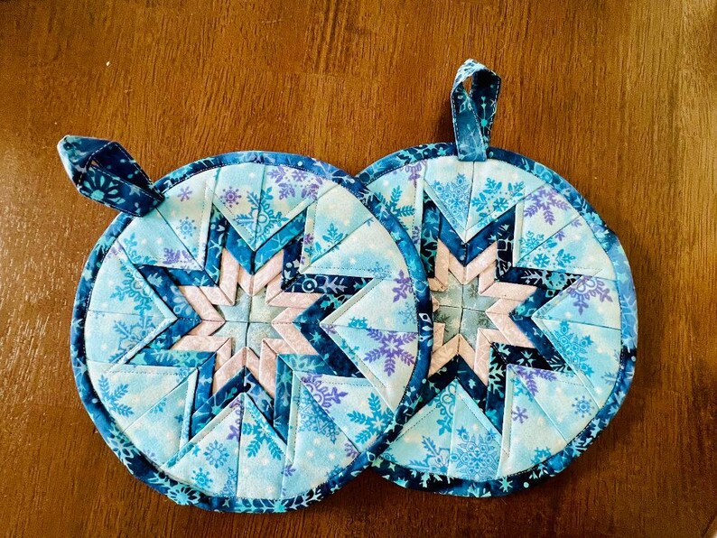 Folded Star Hot Pad / Trivet Set - Etsy