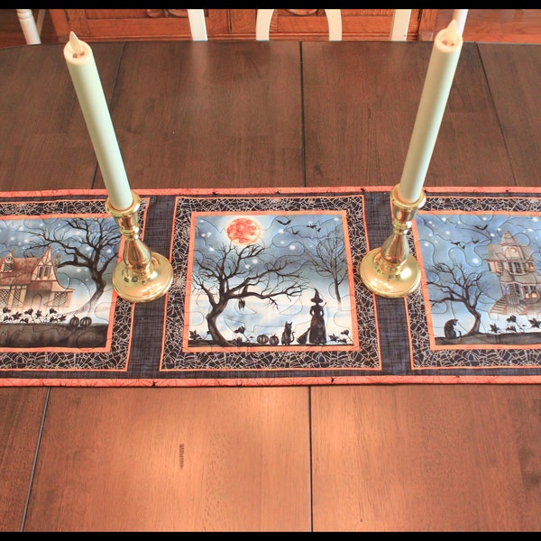 Black Halloween Table Runner - Etsy