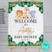 Editable Safari Welcome Sign, Jungle Baby Shower Birthday Welcome Sign ...