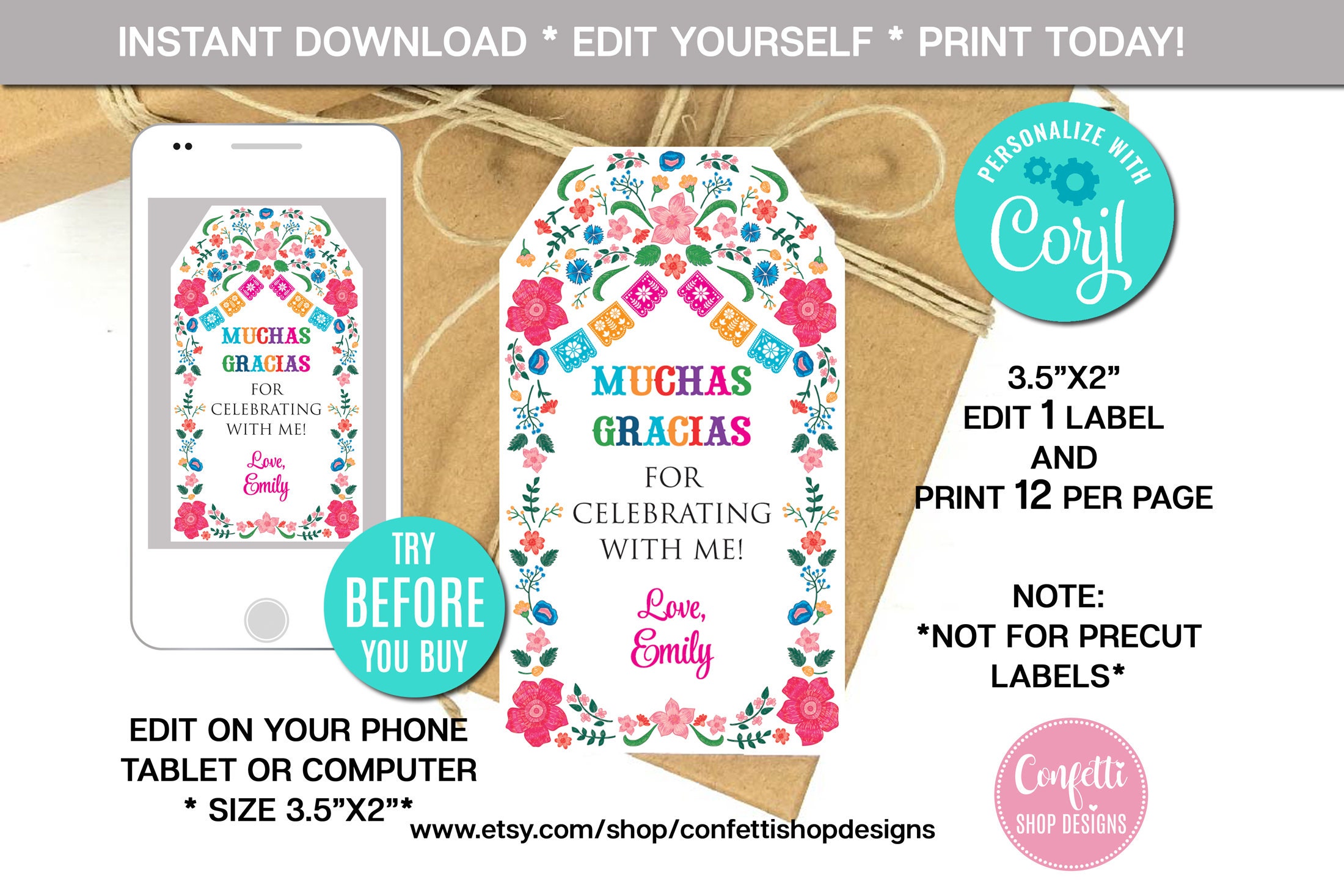 Editable Mexican Water Bottle Labels, Fiesta Mexican Party, Mexican ...