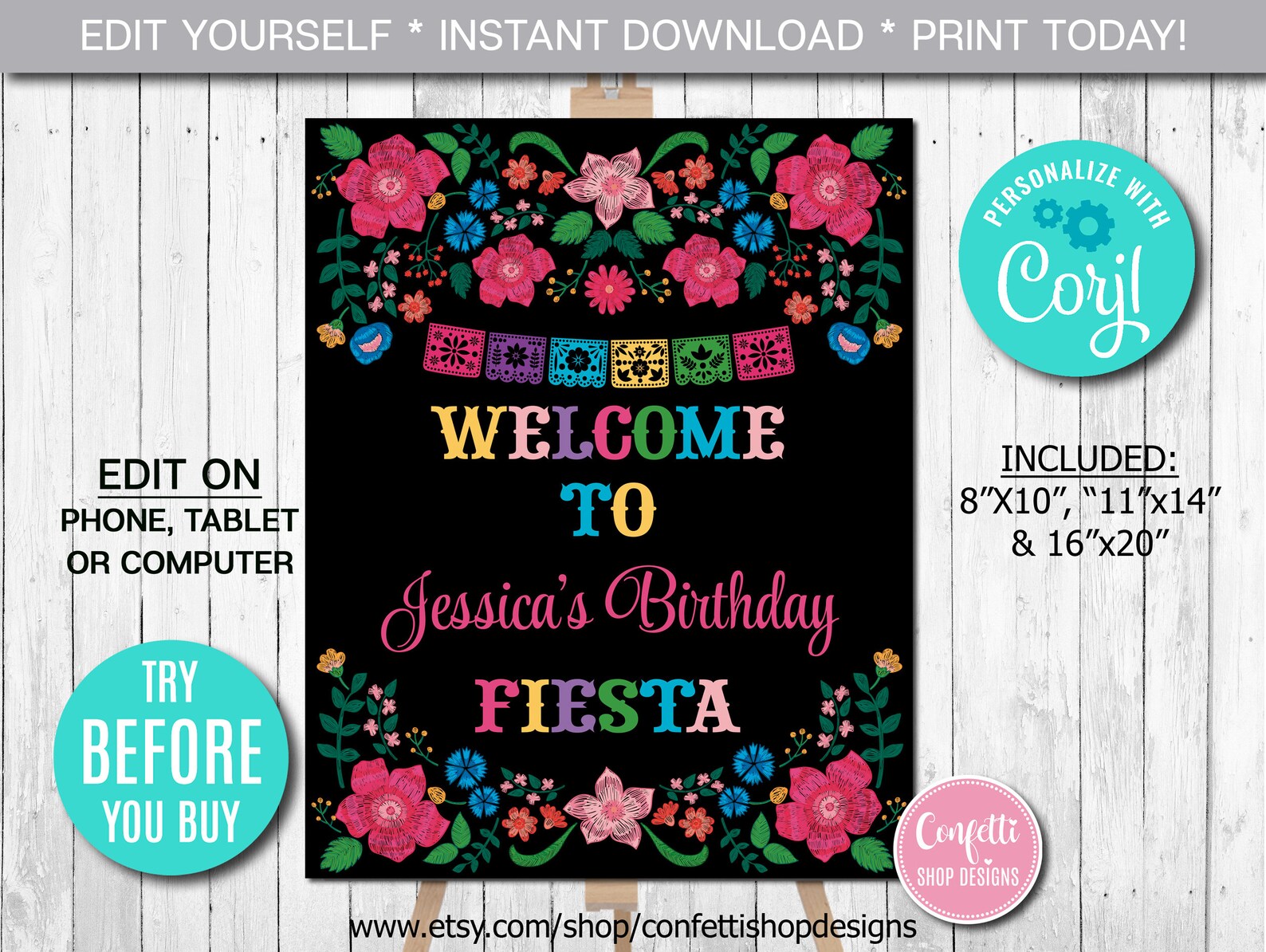 Editable Mexican Water Bottle Labels, Fiesta Mexican Party, Mexican ...