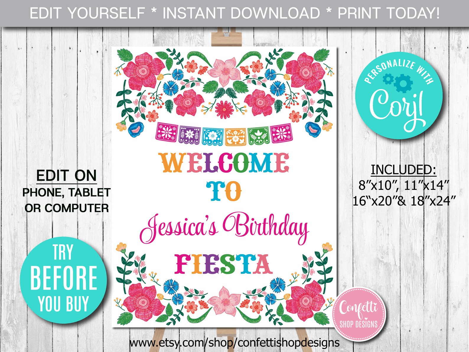 Editable Mexican Welcome Sign Mexican Fiesta Welcome Sign - Etsy
