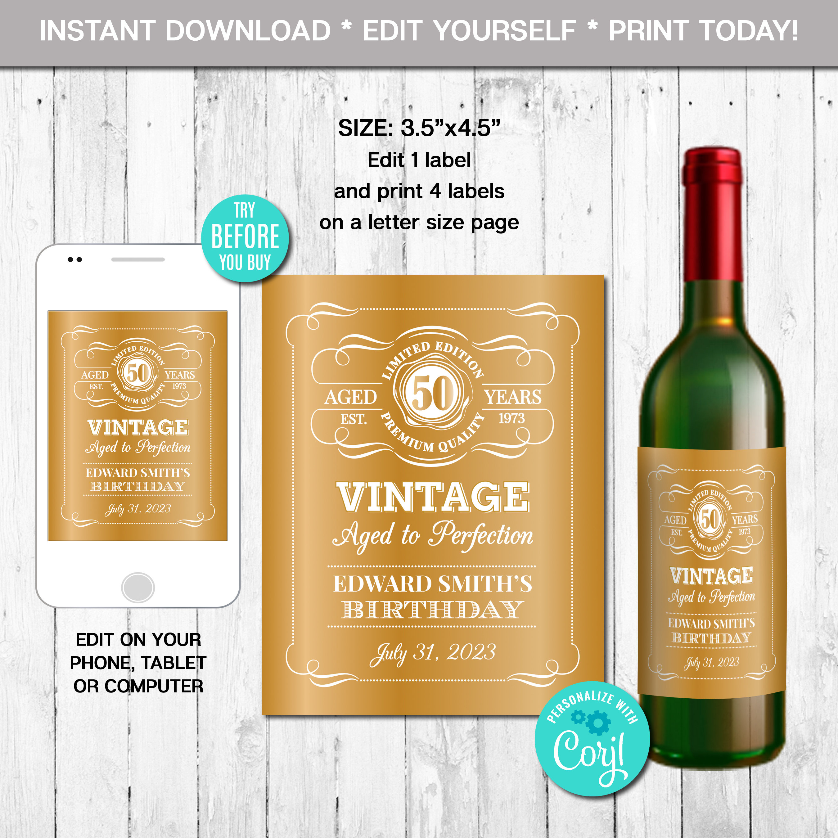 Vintage Wine Label Prints