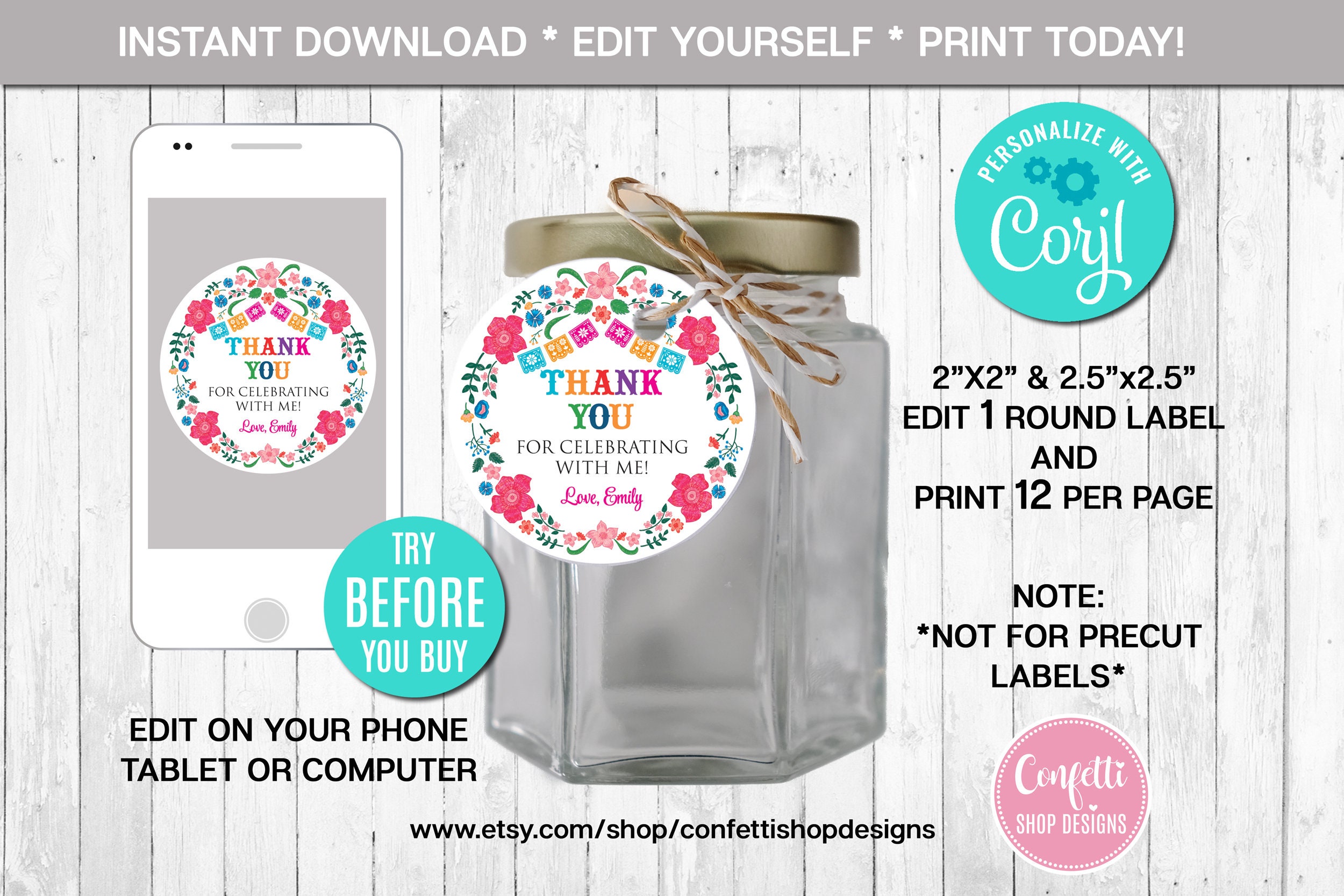 Editable Mexican Water Bottle Labels, Fiesta Mexican Party, Mexican ...