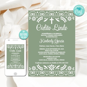 Sage Green Barro Theme Invitations - Etsy