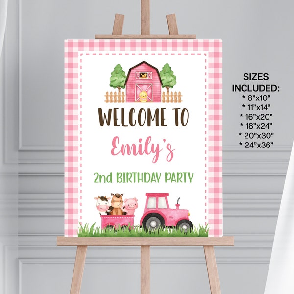 Farm Birthday Welcome Sign - Etsy