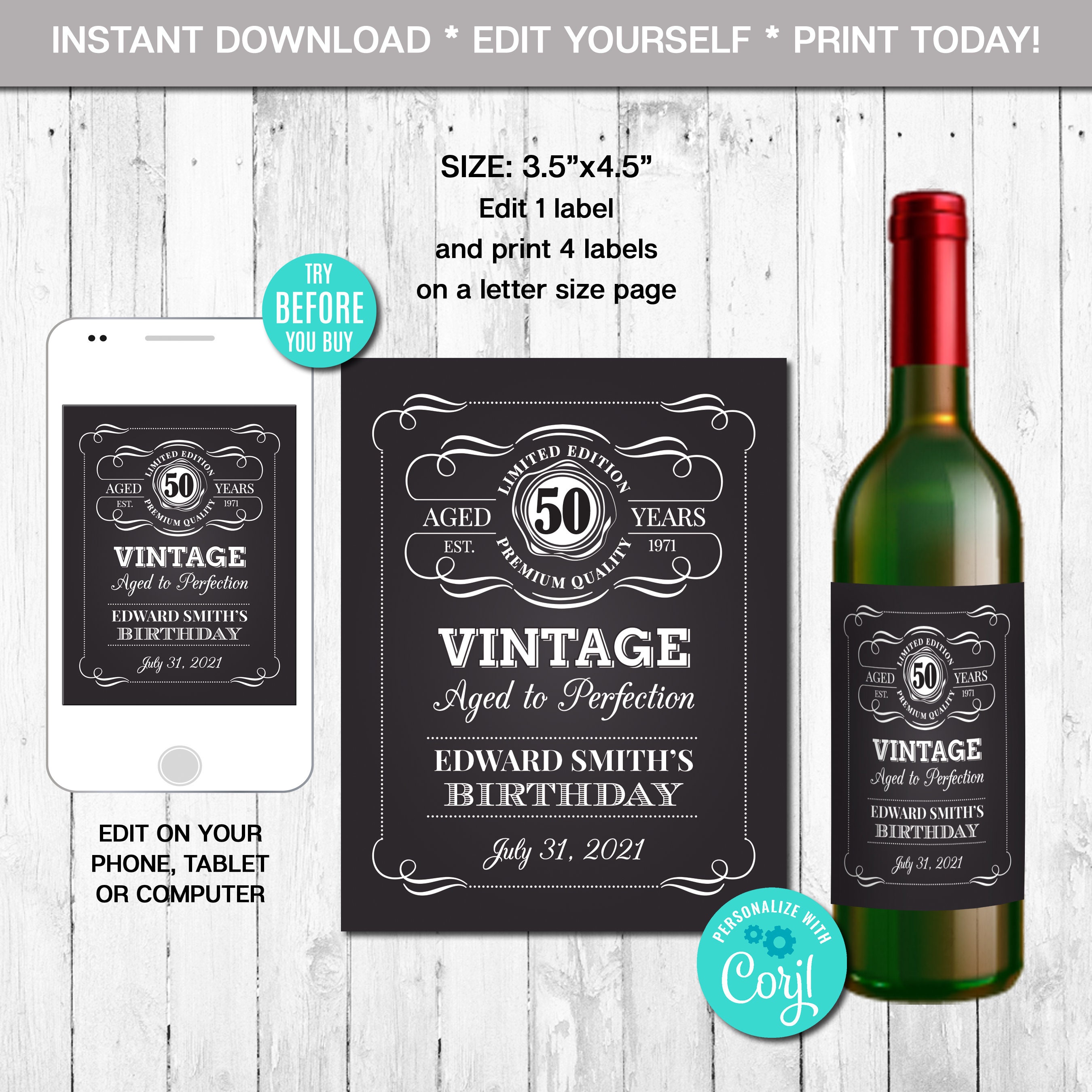 Wine Bottle Labels Template Free Download