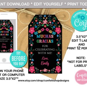 Editable Mexican Water Bottle Labels, Fiesta Mexican Party, Mexican ...