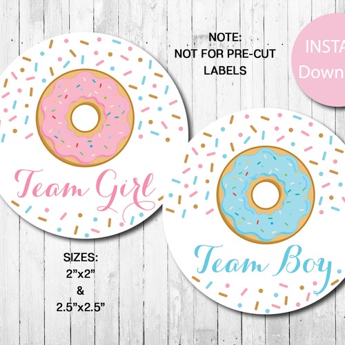 Printable Donut Gender Reveal Sign Girl or Boy Sign Boy or - Etsy
