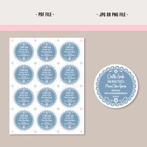 Editable Cielito Lindo Baptism Favor Tag Template, Mexican Barro Theme ...