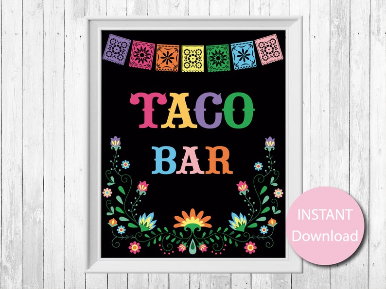 Fiesta Candy Bar Sign Fiesta Table Sign Mexican Party Candy | Etsy