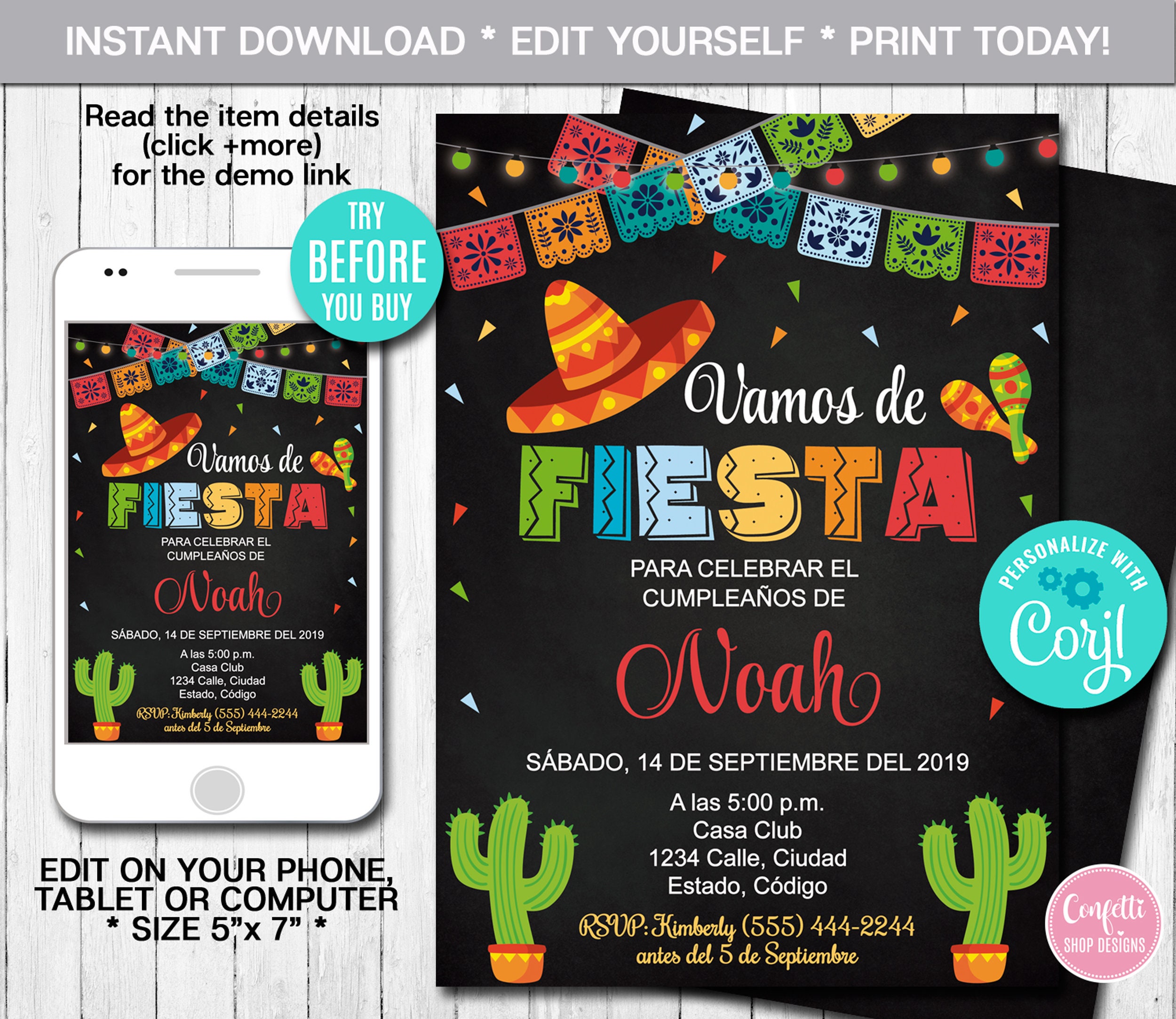Editable Mexican Birthday Invitation Any Age Mexican Party - Etsy Australia