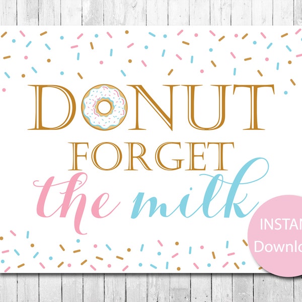 Donut Forget Sign - Etsy