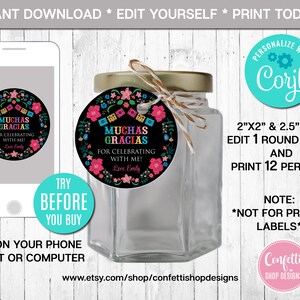 Editable Mexican Water Bottle Labels, Fiesta Mexican Party, Mexican ...