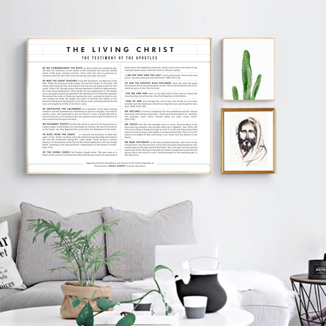 The Living Christ Printable Typography Poster - Etsy