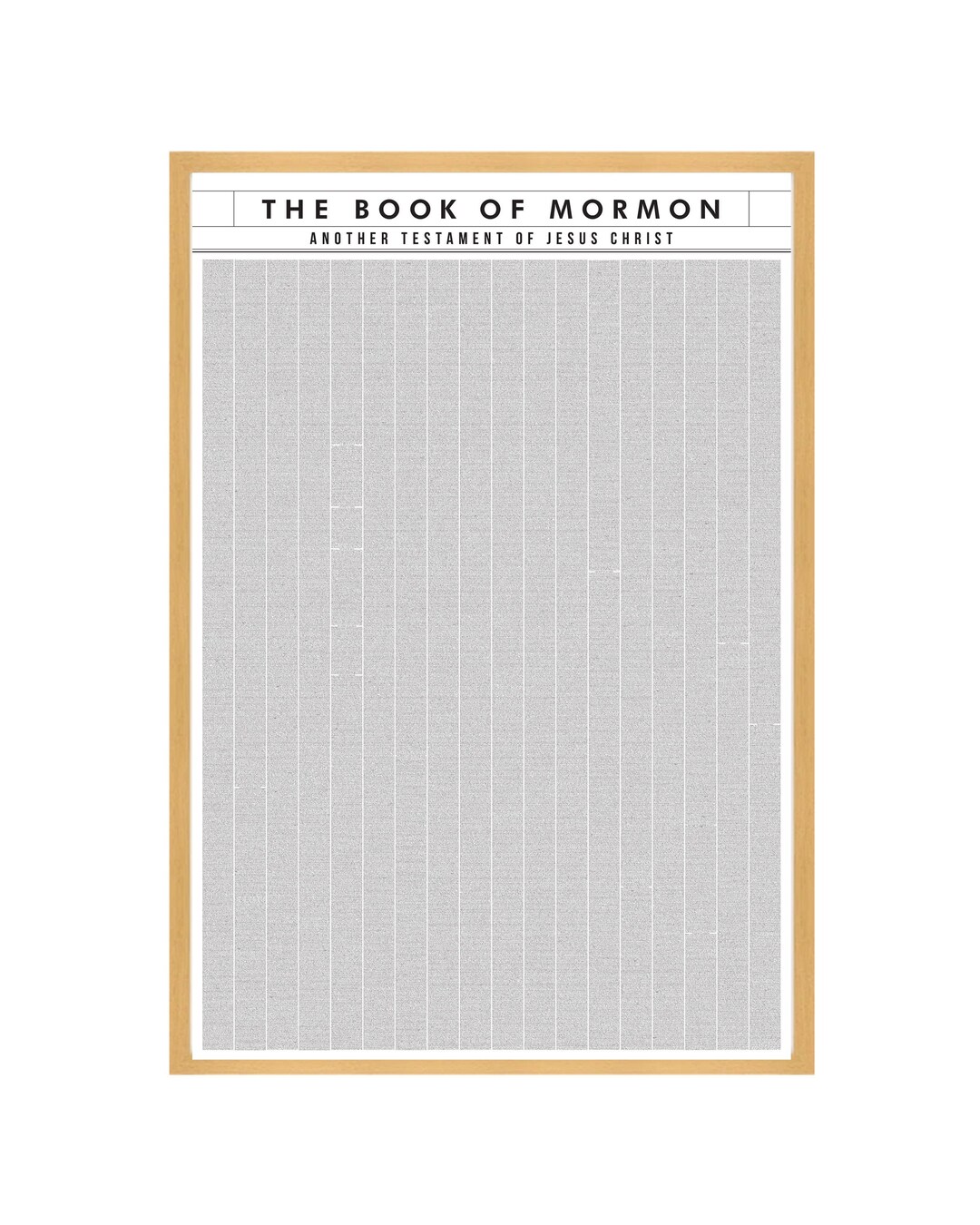 The Book of Mormon Text as Art Poster, Full Book on the Wall - Etsy