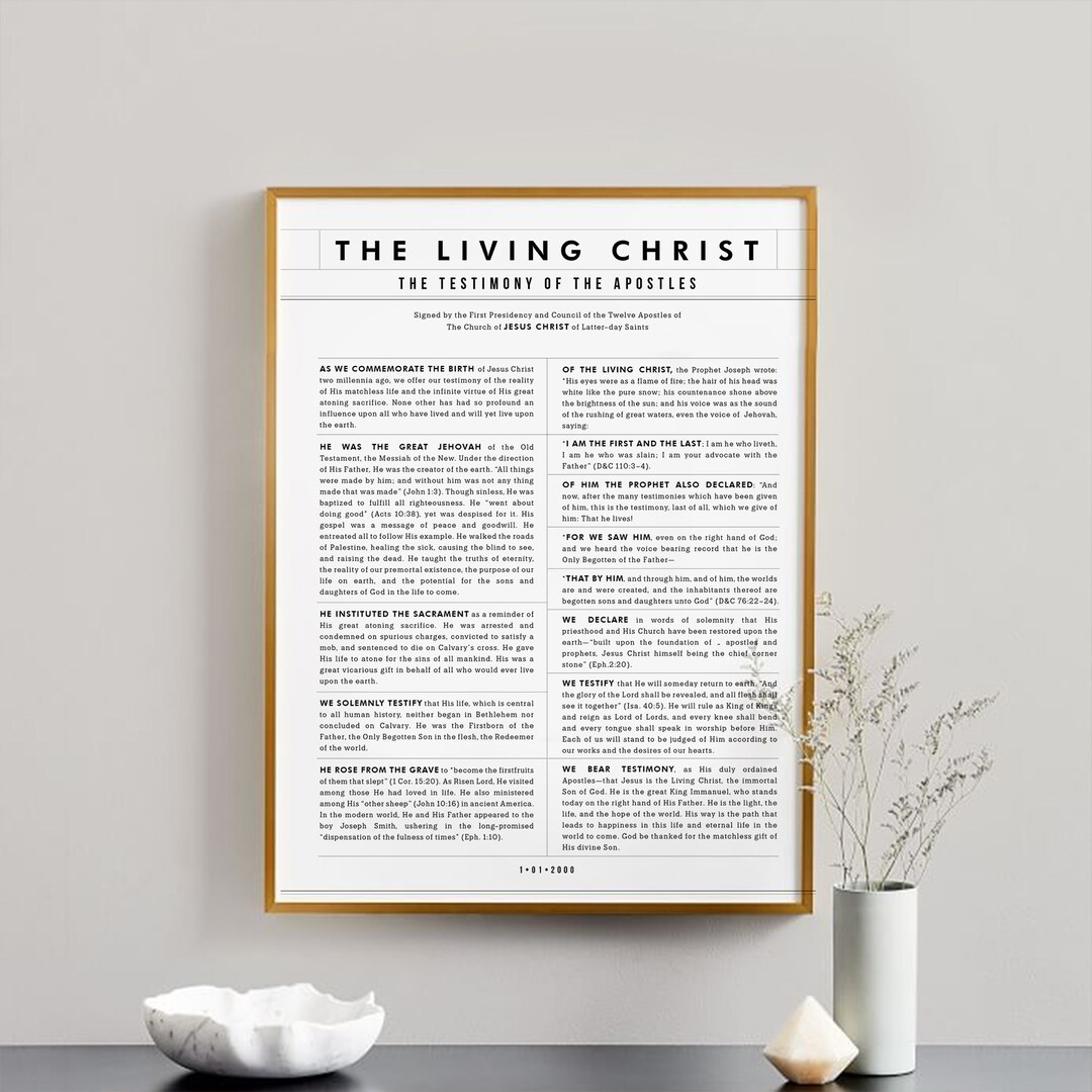 The Living Christ Printable - Etsy